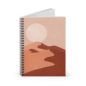 Desert Sand Dune SPIRAL Notebook, Spiral Notebook, Sunset Print ...