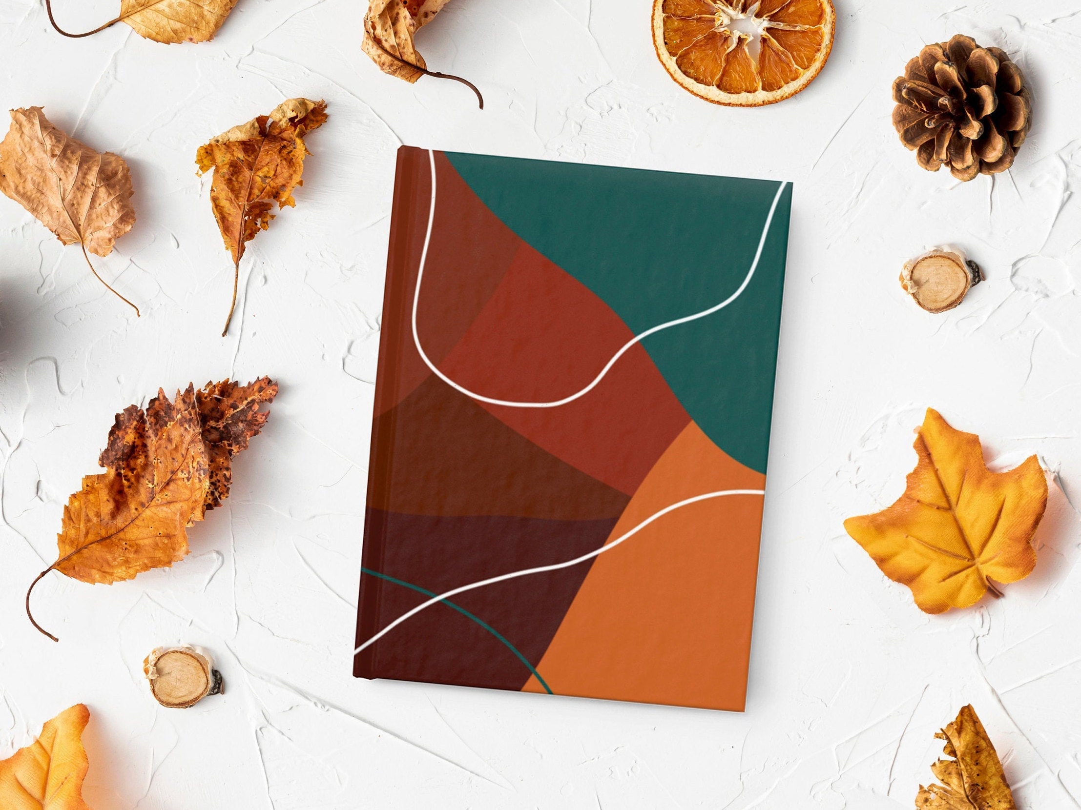 Abstract Boho Fall JOURNAL Fall Journal Notebook Geometric | Etsy