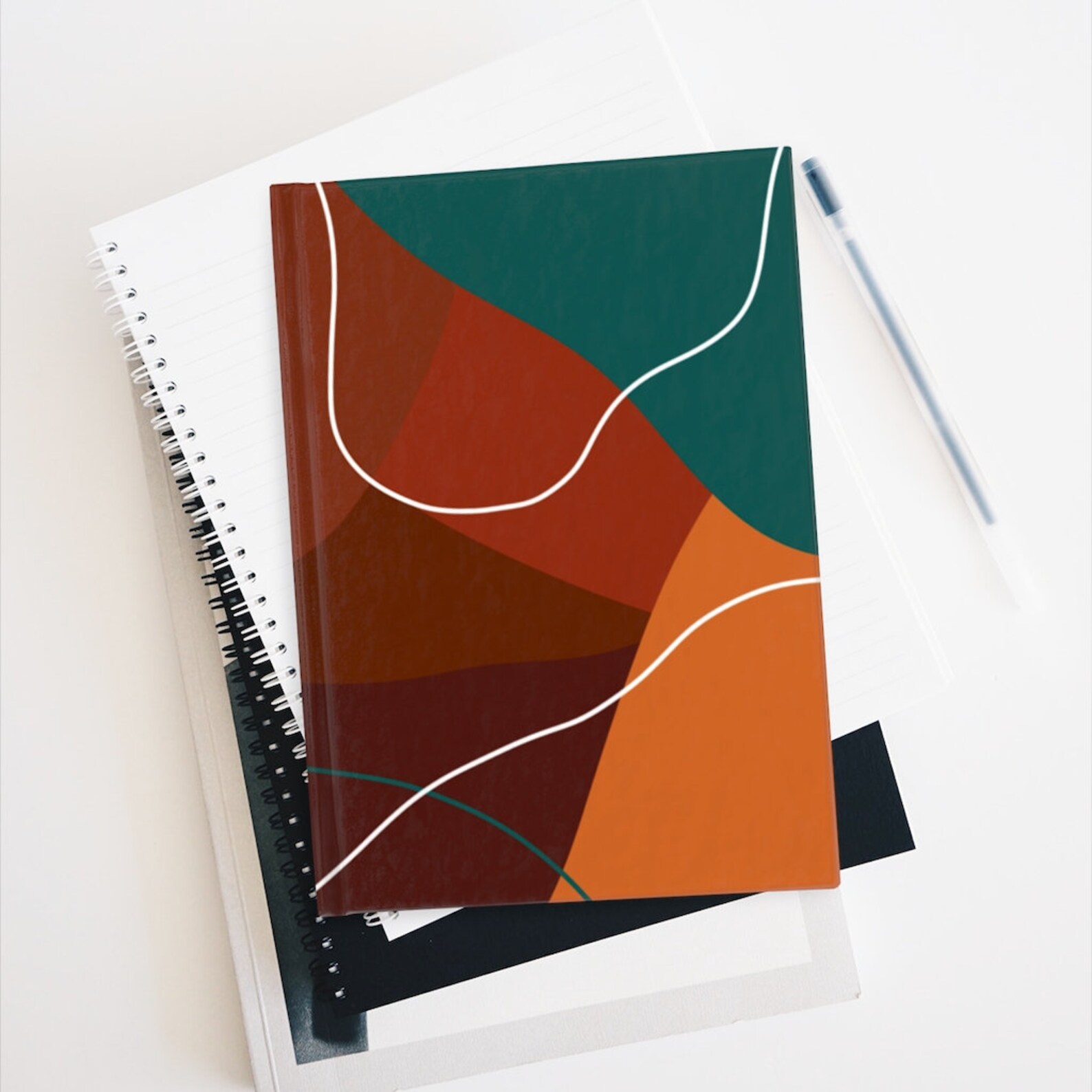 Abstract Boho Fall JOURNAL Fall Journal Notebook Geometric - Etsy