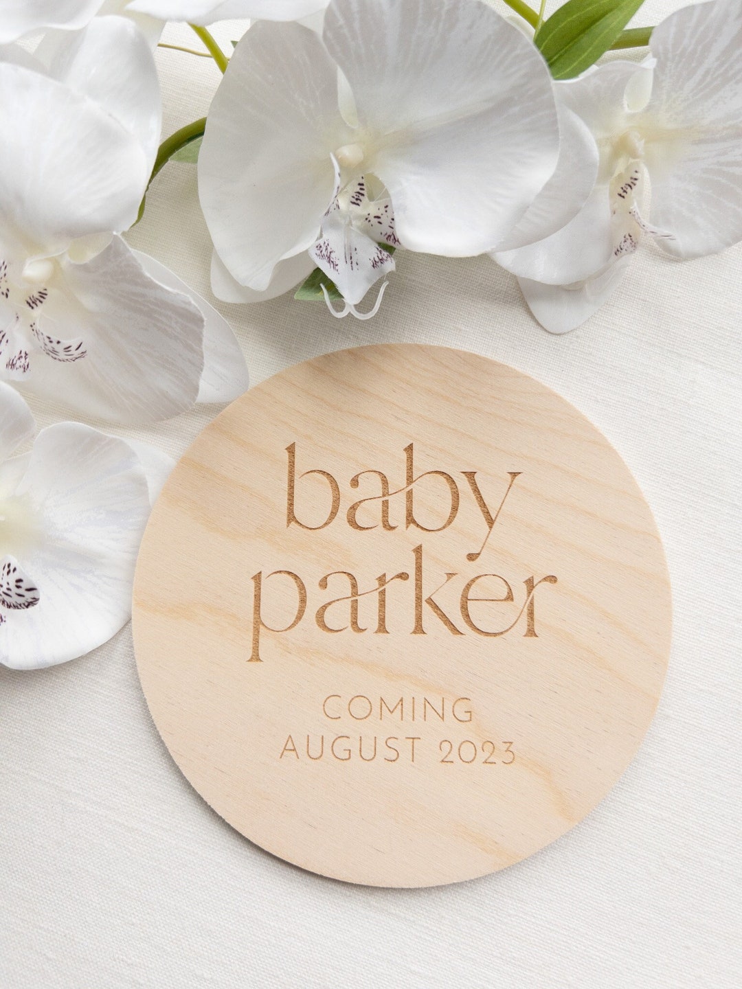 Baby Announcement Sign, Wooden Personalized Baby Announcement, Arriving ...