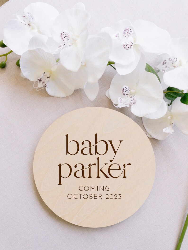 Baby Announcement Sign Wooden Personalized Baby Announcement - Etsy