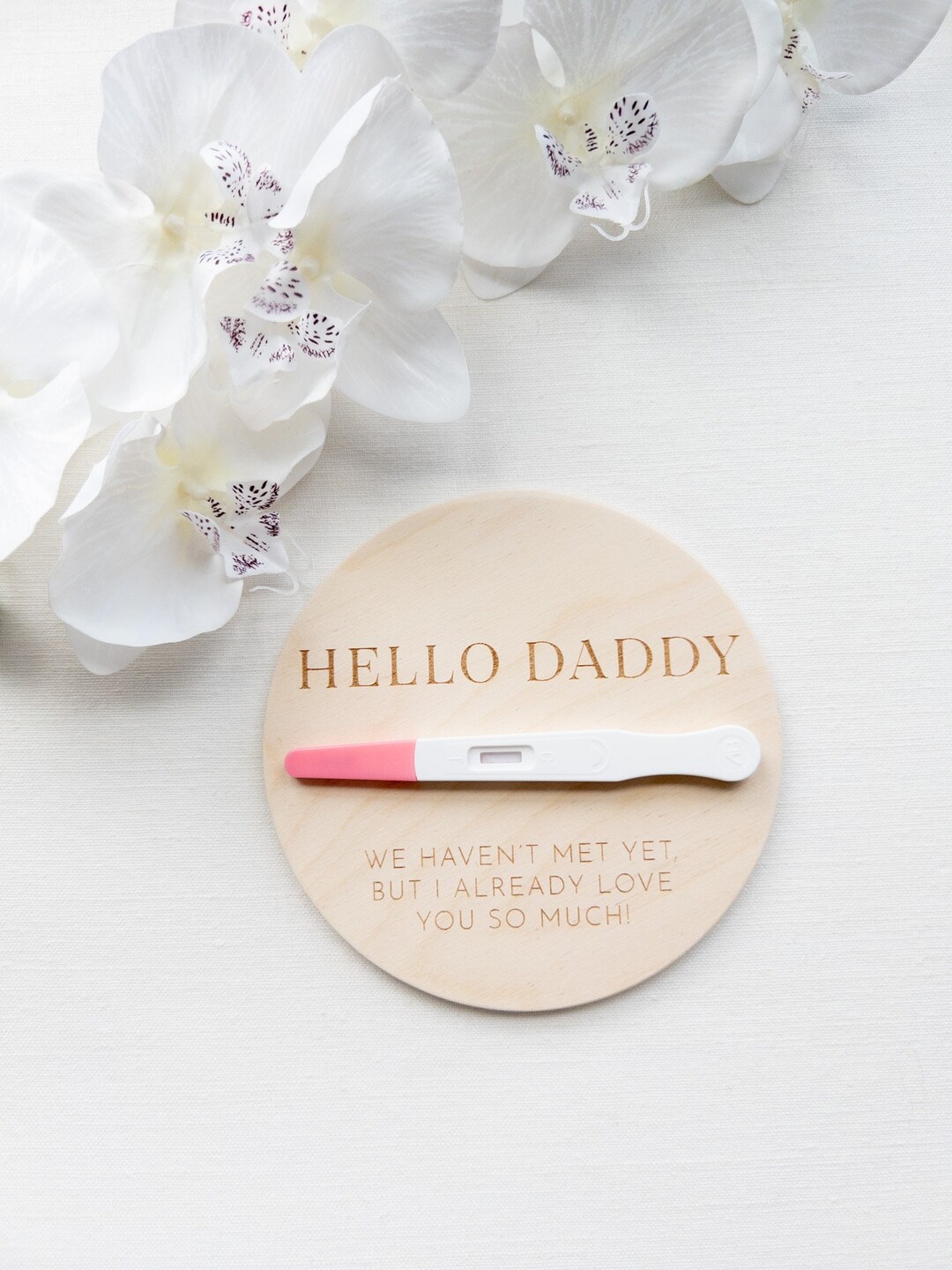 Pregnancy Announcement Sign to Husband, Hello Daddy, Hello Daddy Sign ...