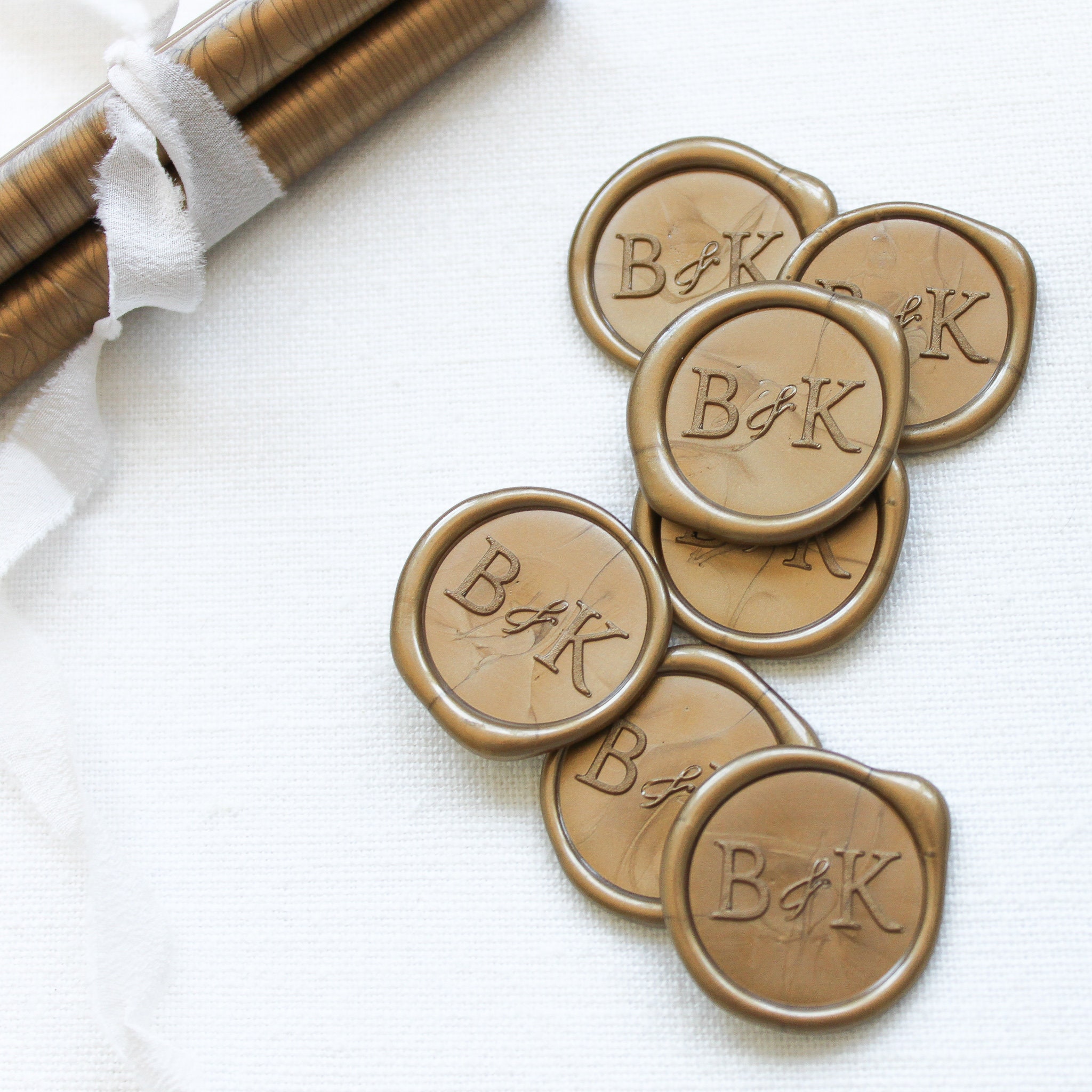 Monogram Wax Seal Gold Wax Seal Self Adhesive Wax Seal | Etsy