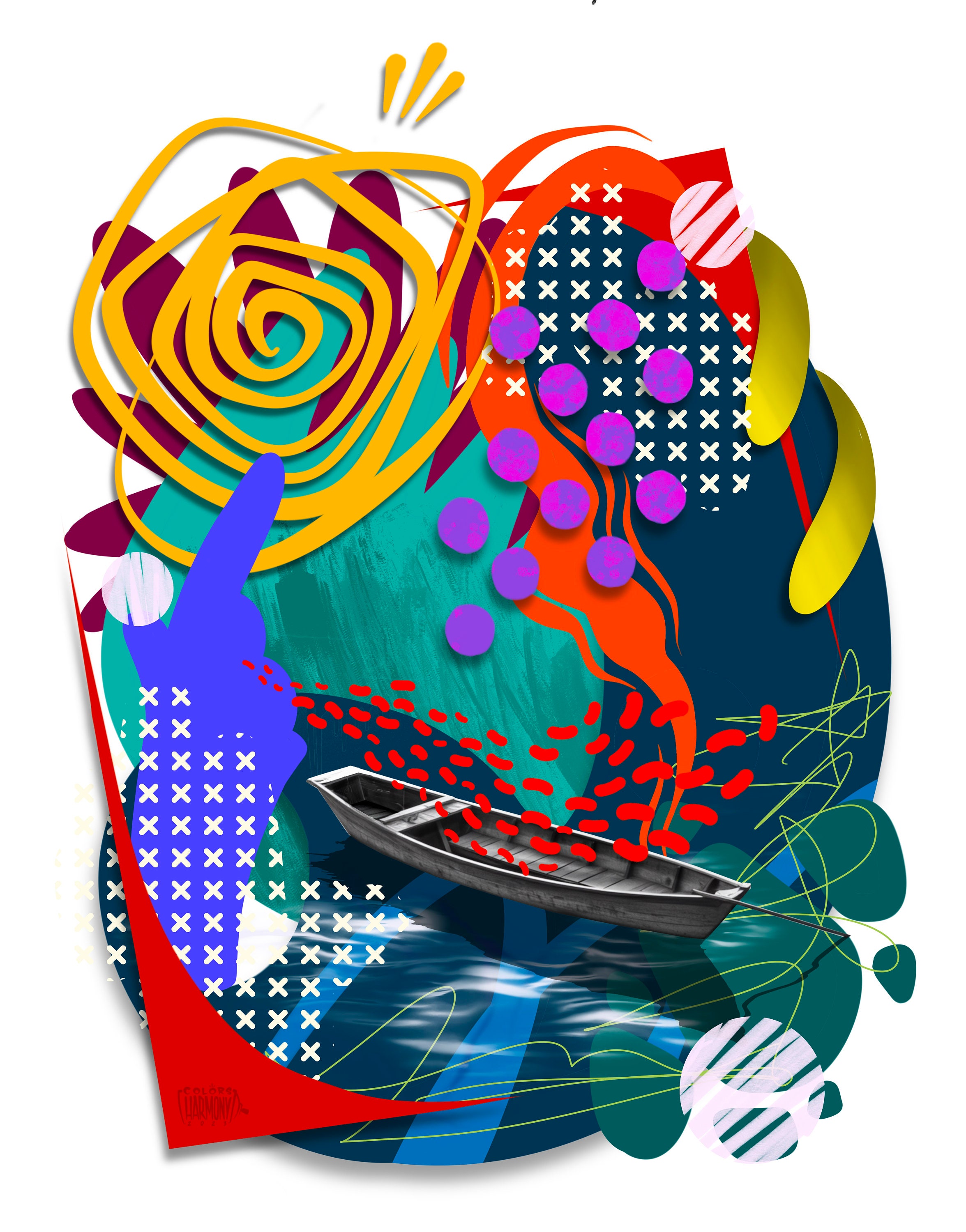 Lonely Boat Poster, Graffiti Poster, Decorative Painting - Etsy