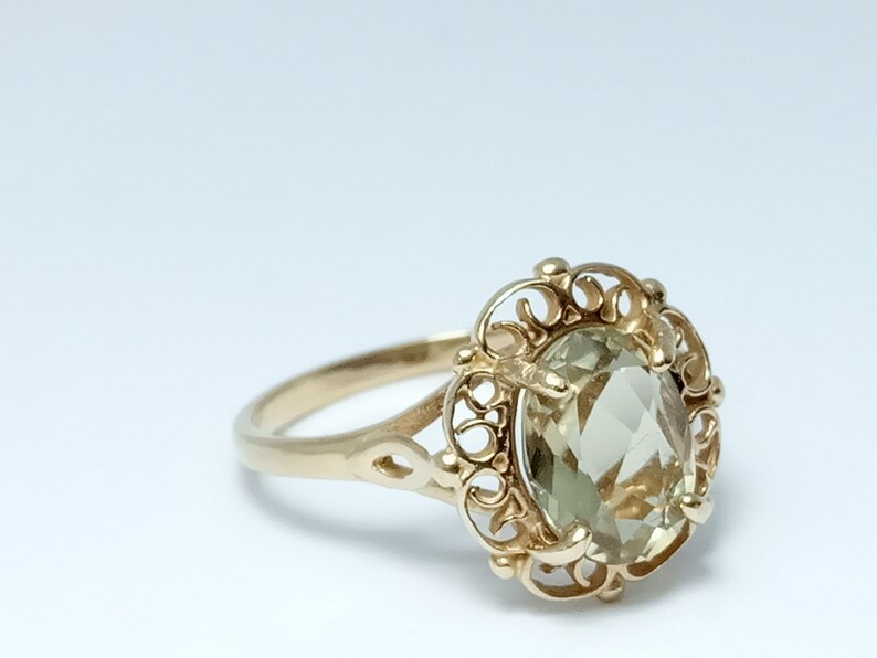 Natural Colour Change Turkish Diaspore Ring in 9k Gold Uk Size - Etsy