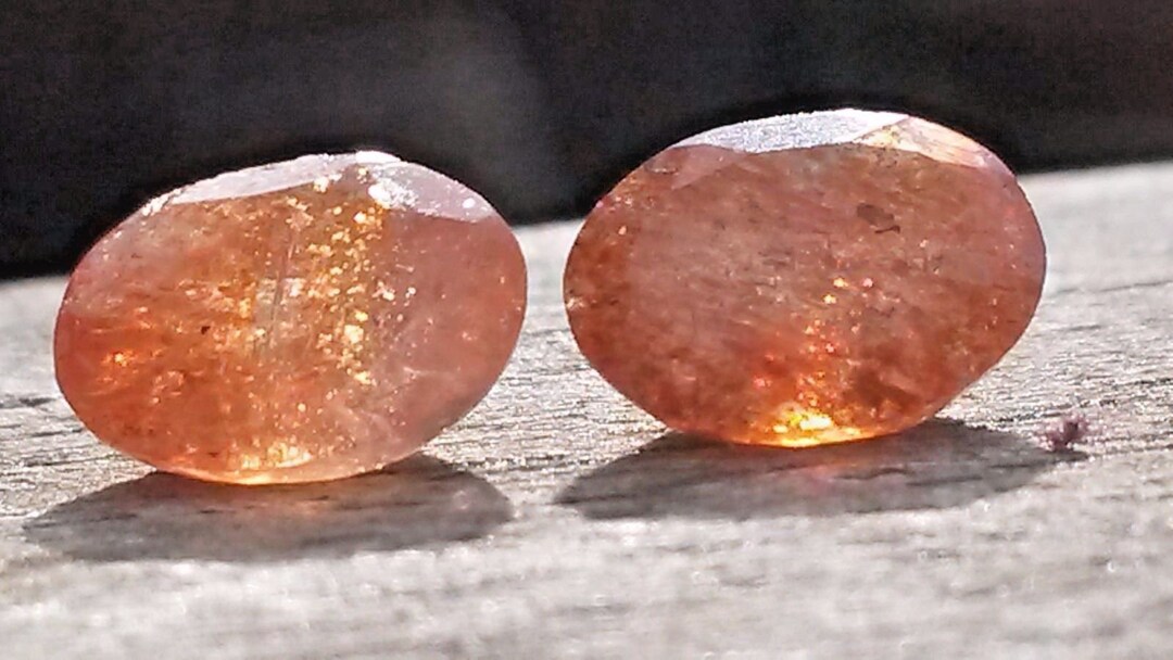 Faceted Tanzania Sunstone Pair 5mm X 7mm Oval - Etsy
