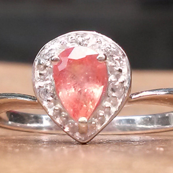 Padparadscha Sapphire Ring - Etsy