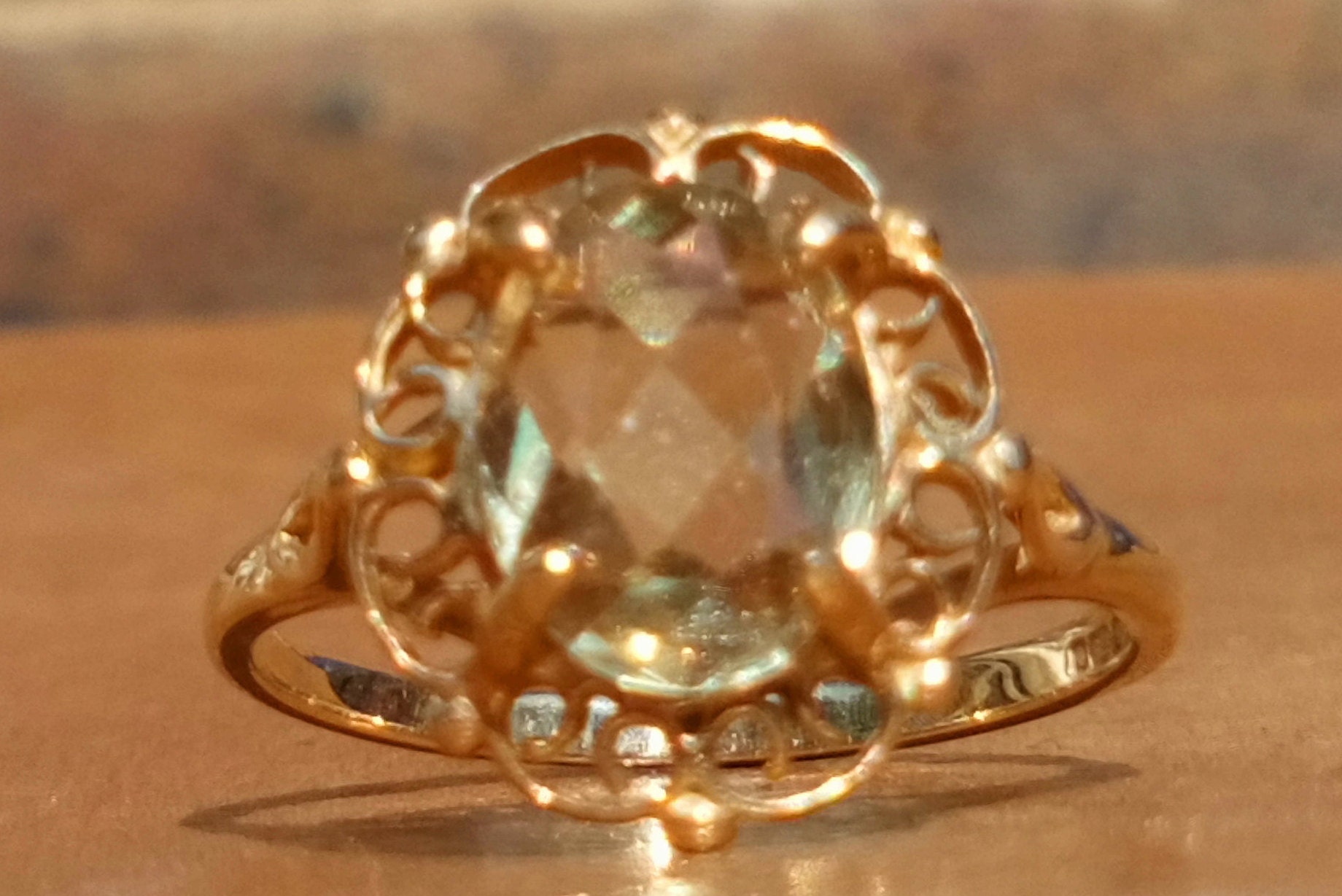 Natural colour change Turkish Diaspore ring in 9k gold Uk size | Etsy