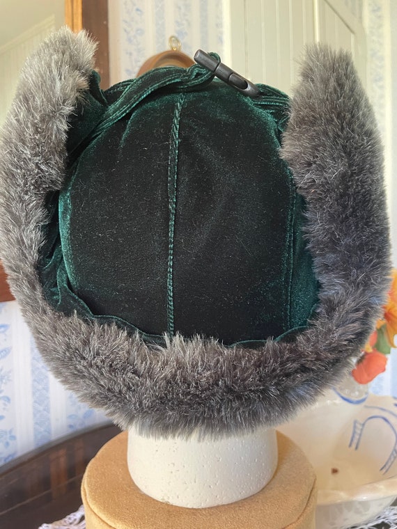 Vintage trapper hat, cap, green trapper hat (B644), C… - Gem
