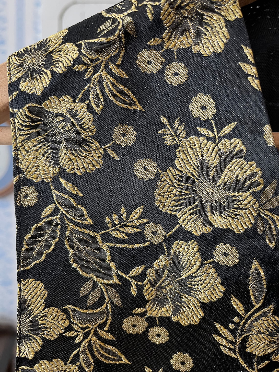 Vintage Black and Gold Vest, Fancy Waistcoat C707, Black Vest ...