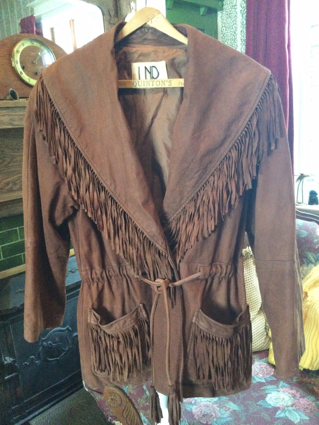 Vintage Rust Brown Suede Jacket, Coat (A968) With Suede Fringe - Etsy