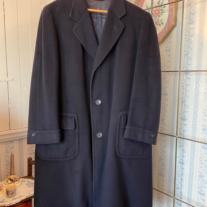 Navy Long Coat - Etsy