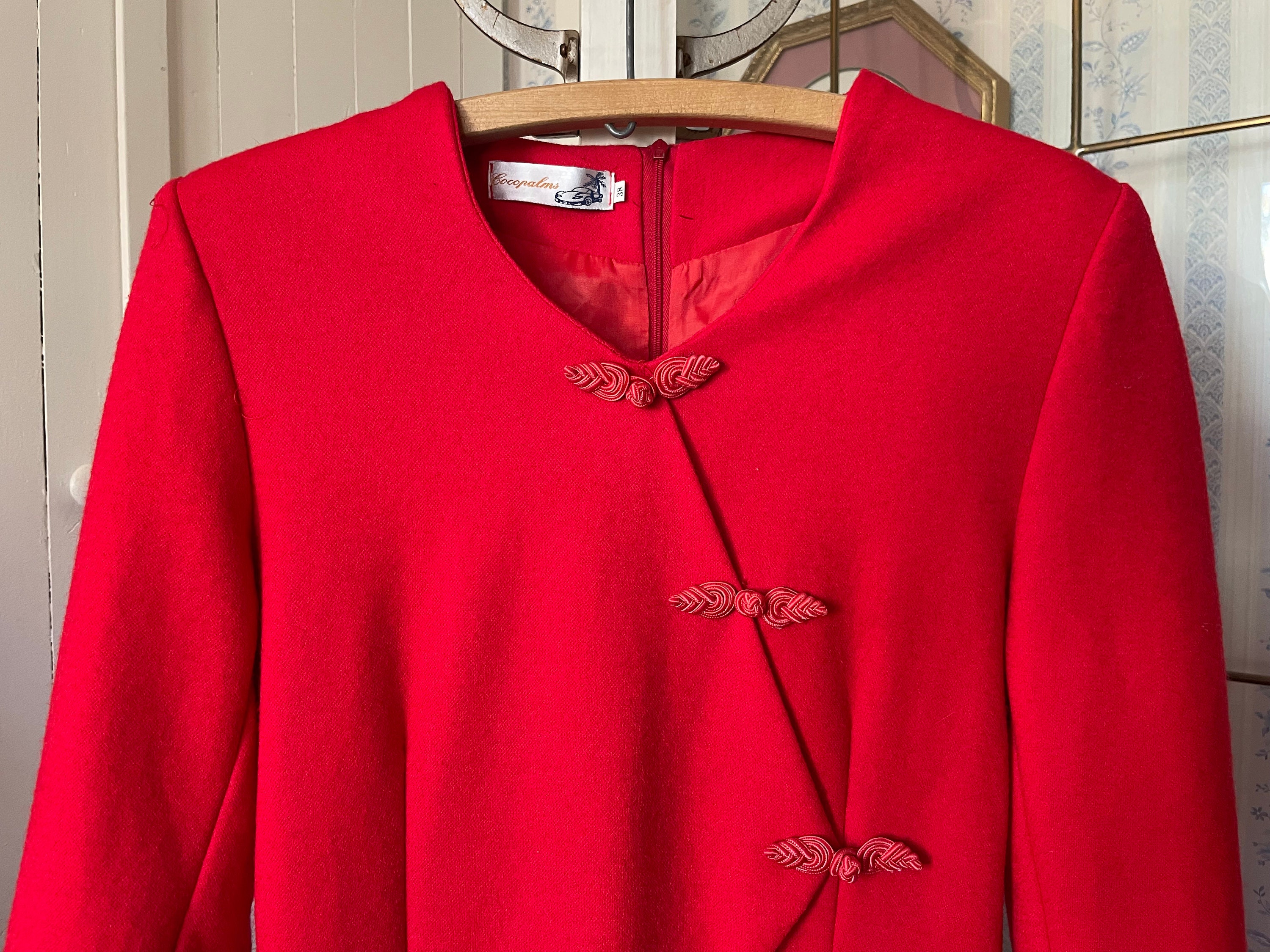 Vintage Red Dress Red Knit Dress Wool Dress B694 Red Wool - Etsy