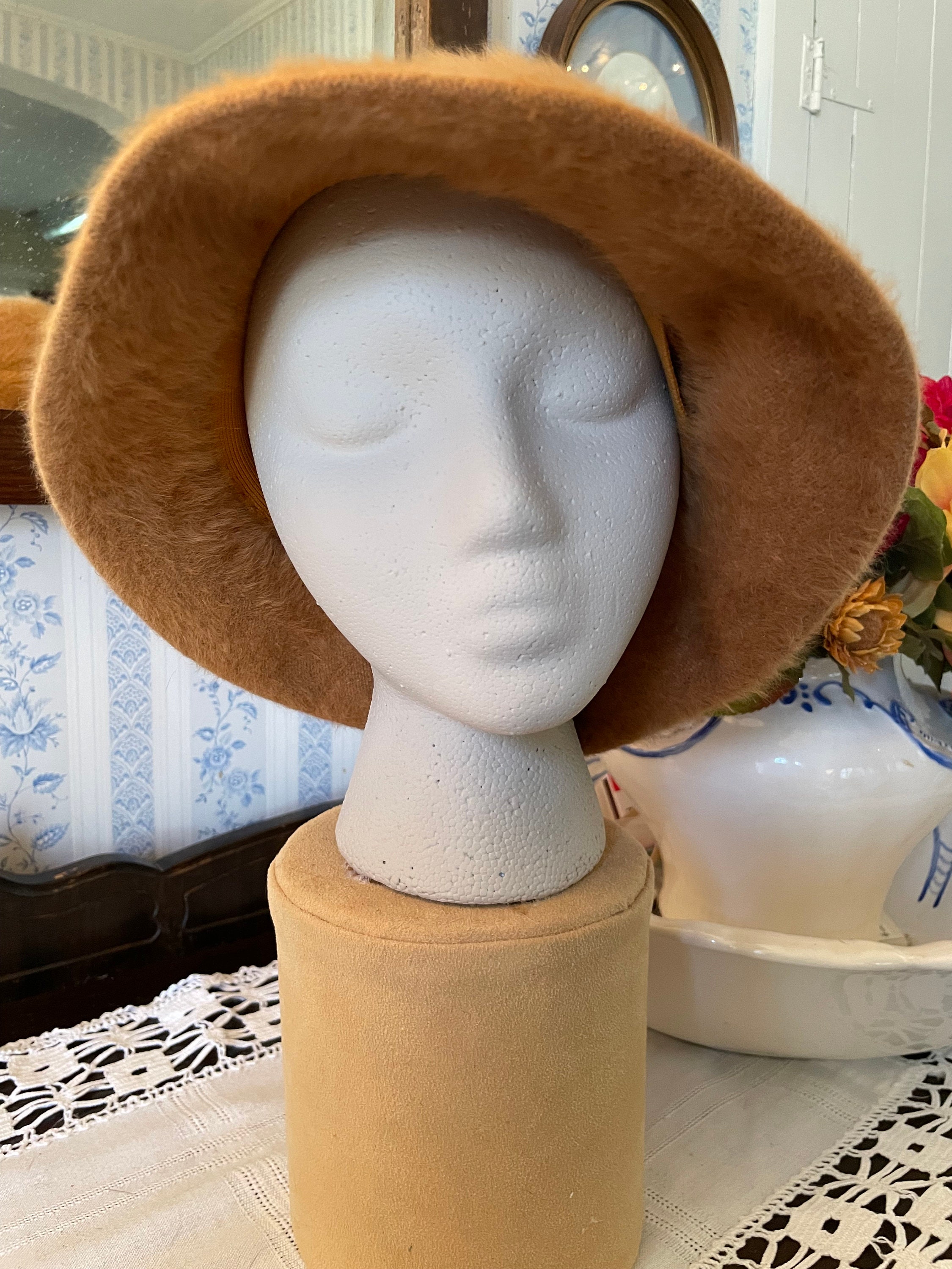 Vintage Winter Hat, Angora Hat, Cap B649, Kangol Harvest Gold Angora ...