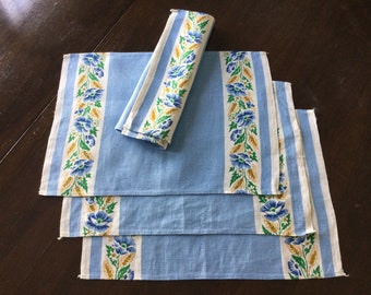 Blue Yellow Placemats - Etsy