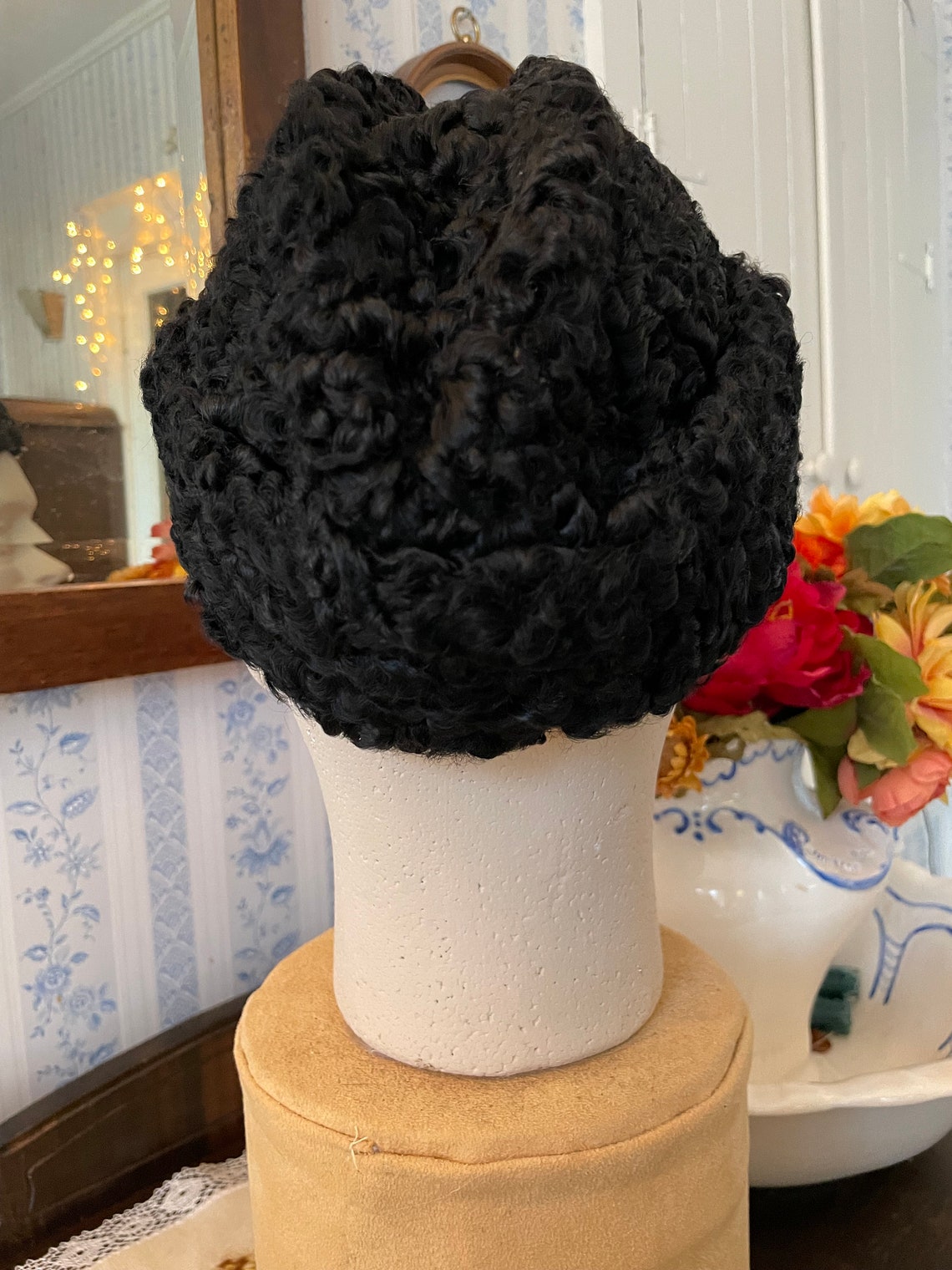 Vintage Fur Hat Persian Lamb Winter Hat Fez B796 Black - Etsy