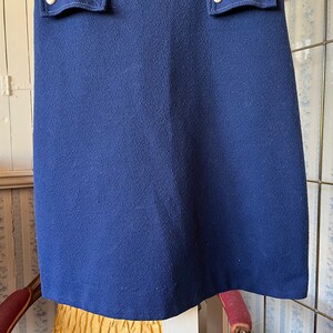 Vintage Blue Dress, Blue and White Short Dress (C712), Dark Blue ...