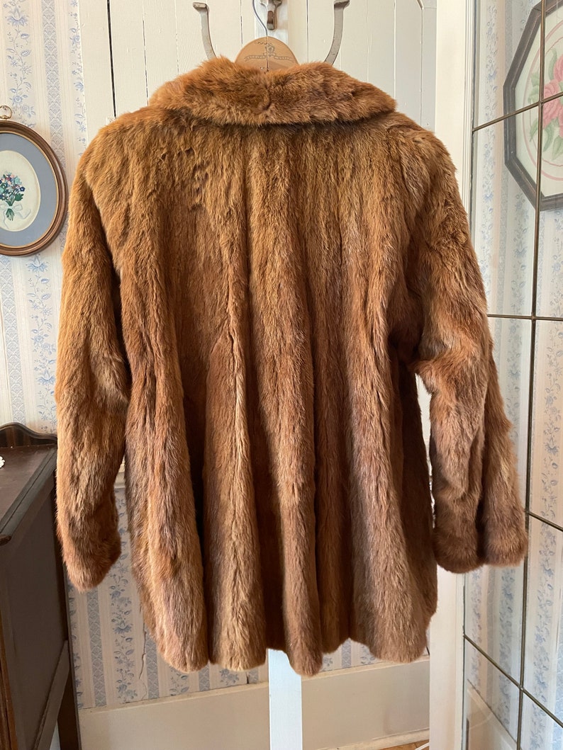 Vintage Fox Fur Coat Red Fox Fur Jacket C035 Red Brown Fox - Etsy
