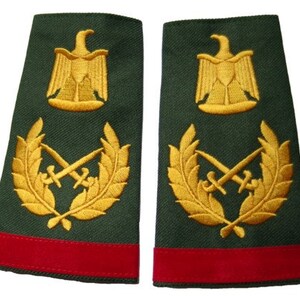 Iraqi Minister Rank Shoulder Slides With Large Flag on Green Fabric - Etsy