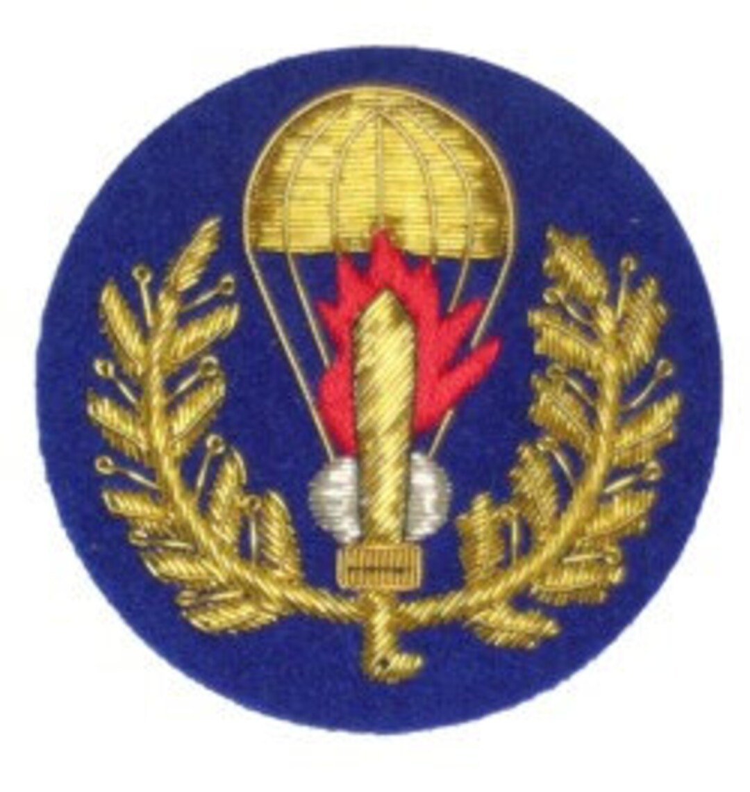 Italian WW2 Officer Ranks Parachute Qualification Badge Type 3 on Blue ...