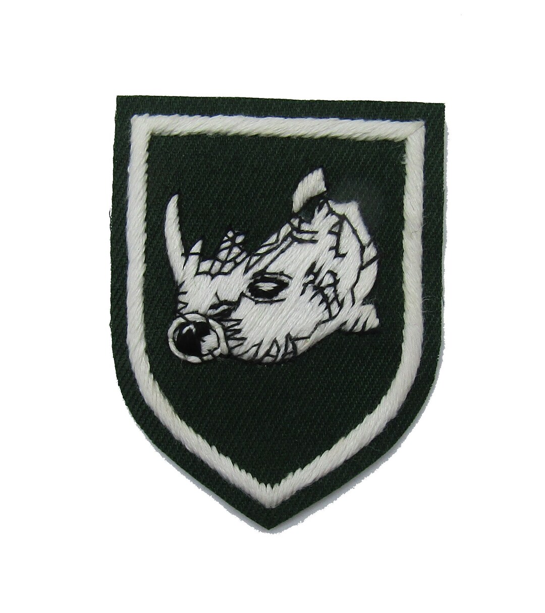 Reproduction Army 2 Brigade Arm Patch, Embroidered, White Rhino on ...