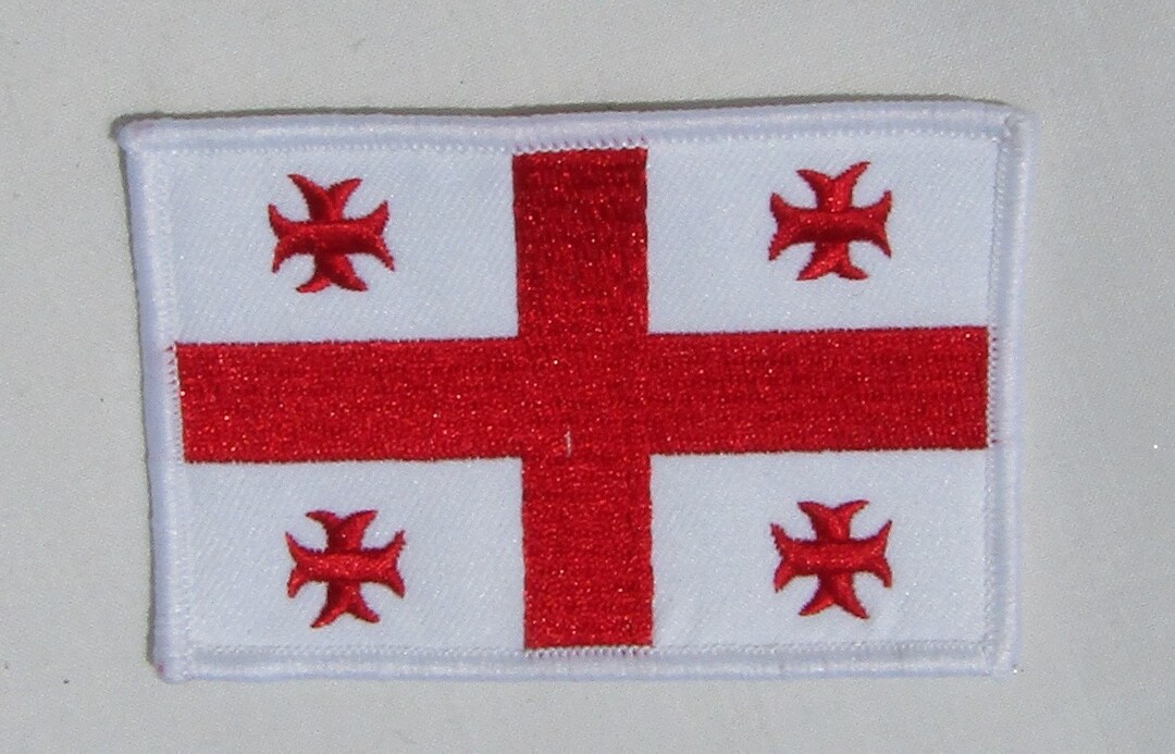 Georgian Embroidered Flag Sleeve Patch Size 9 Cm X 6 Cm - Etsy