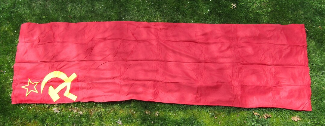 Soviet State Banner.120 X 300 Cm.single Sided. Side Mounted.made in ...