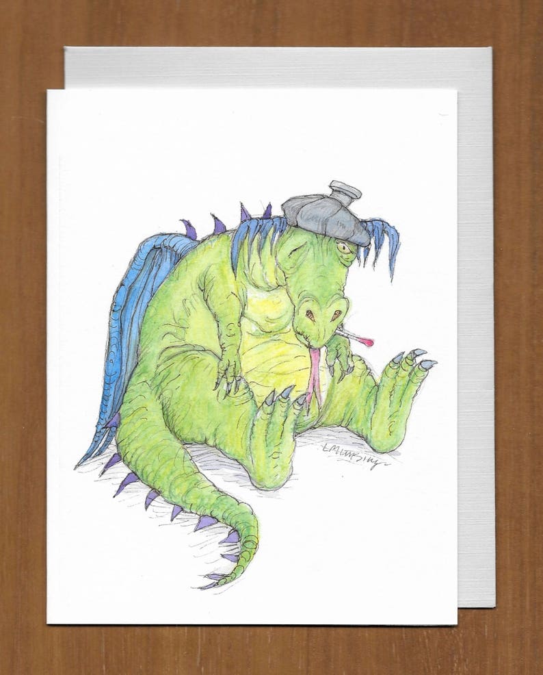 45) Droopy Dragon Get Well Card – Sorry to Hear You've Been Dragon ...