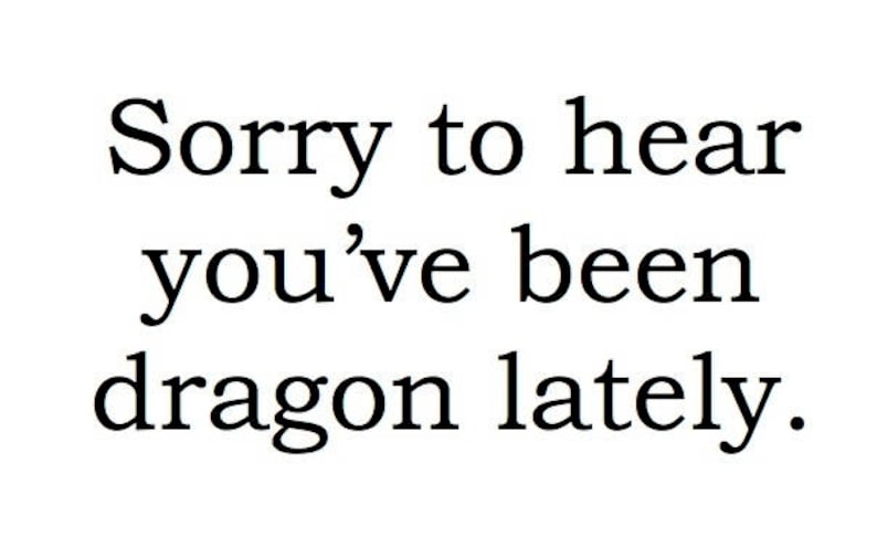 45) Droopy Dragon Get Well Card – Sorry to Hear You've Been Dragon ...