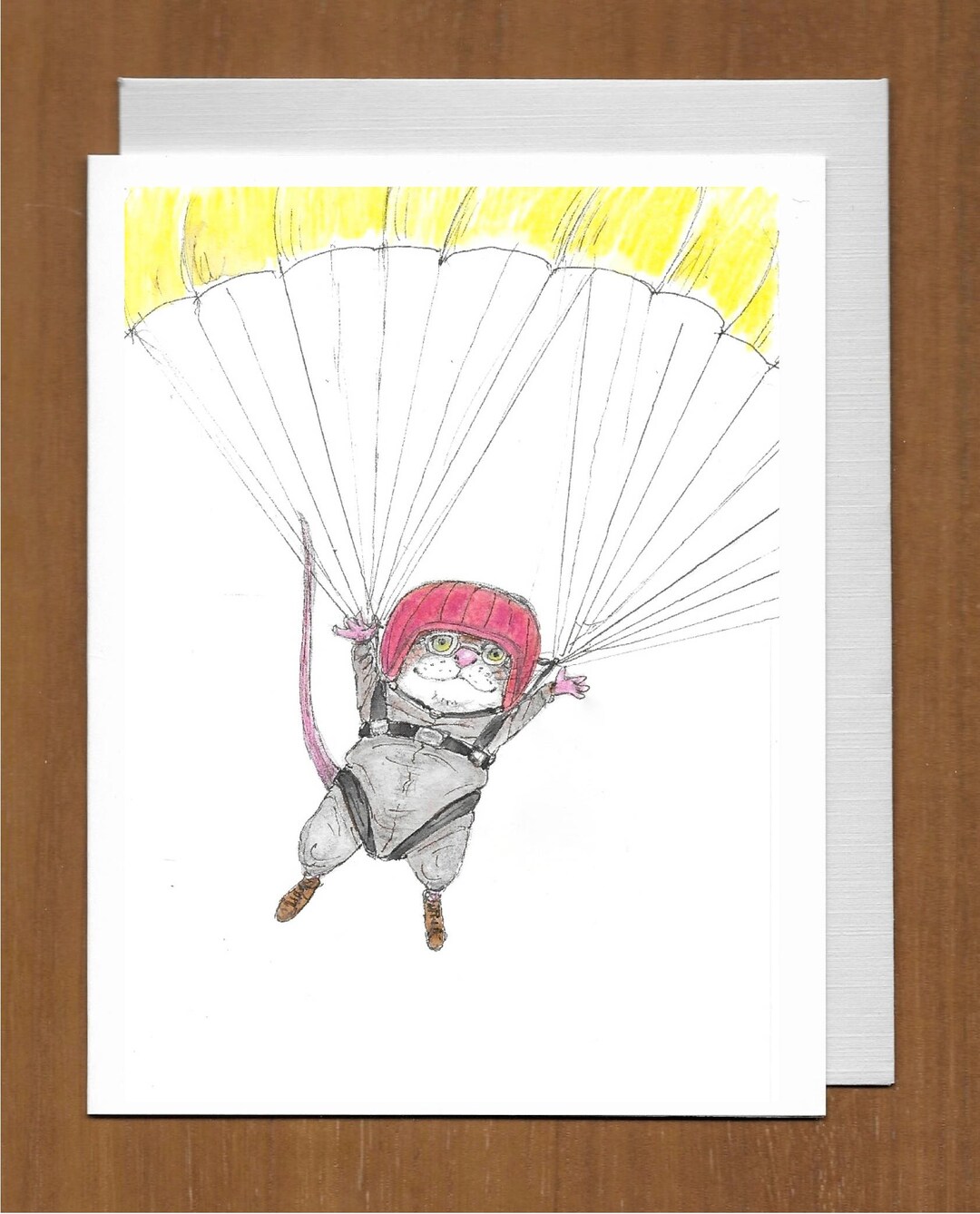 33) Parachuting Mouse Birthday Card – on Your Birthday the Sky's the ...