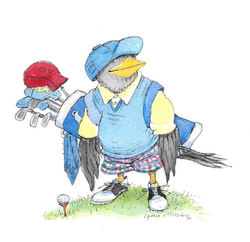 17) Golfing Bird Birthday Card – Happy Birdie to You! - Etsy