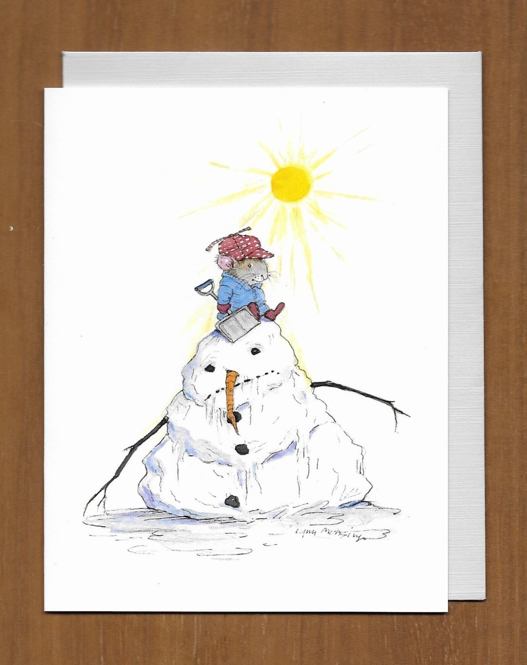 47) Droopy Snowman Get Well Card -- Sorry to Hear You've Been Under the ...
