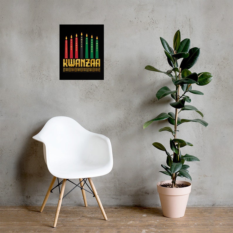 Kwanzaa Poster. Matte Paper Poster Featuring the 7 Kwanzaa Principles ...