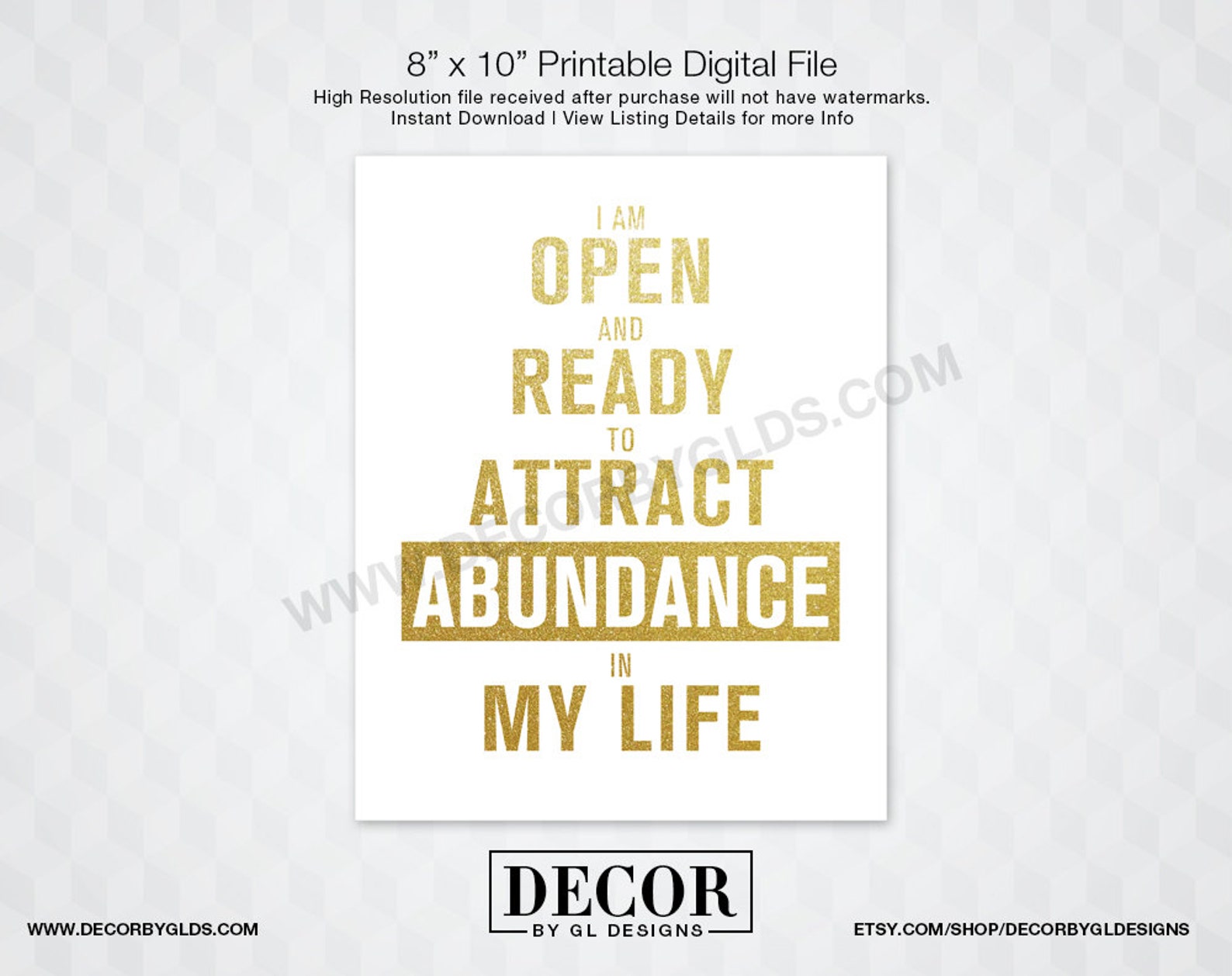 Inspirational Affirmation Sign. i Am Financially Free Printable 8x10 ...