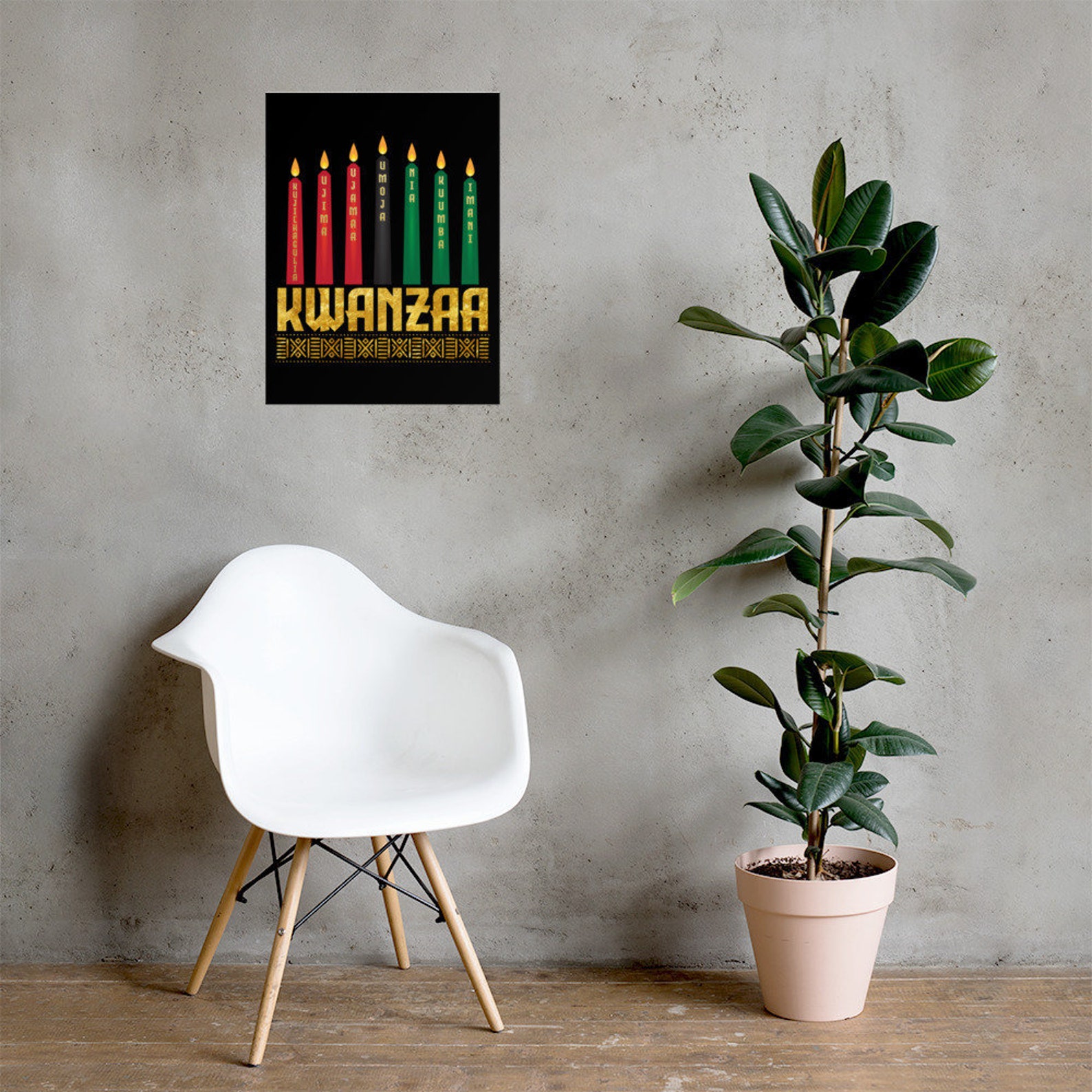 Kwanzaa Poster. Matte Paper Poster Featuring the 7 Kwanzaa Principles ...
