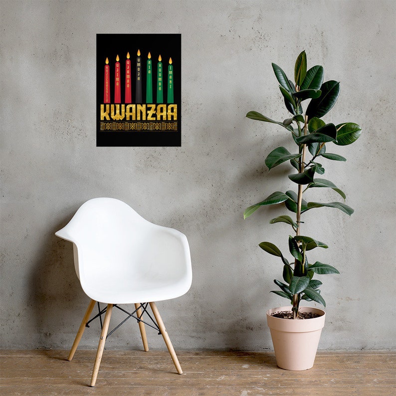 Kwanzaa Poster. Matte Paper Poster Featuring the 7 Kwanzaa Principles ...