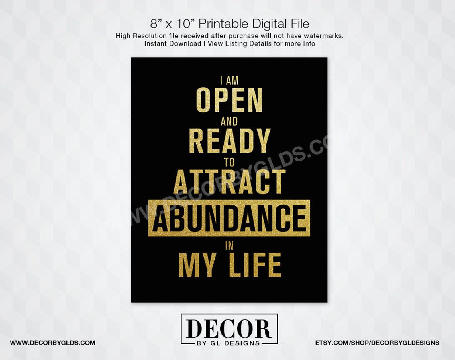 Inspirational Affirmation Sign. "i Am Financially Free!" Printable 8x10 ...