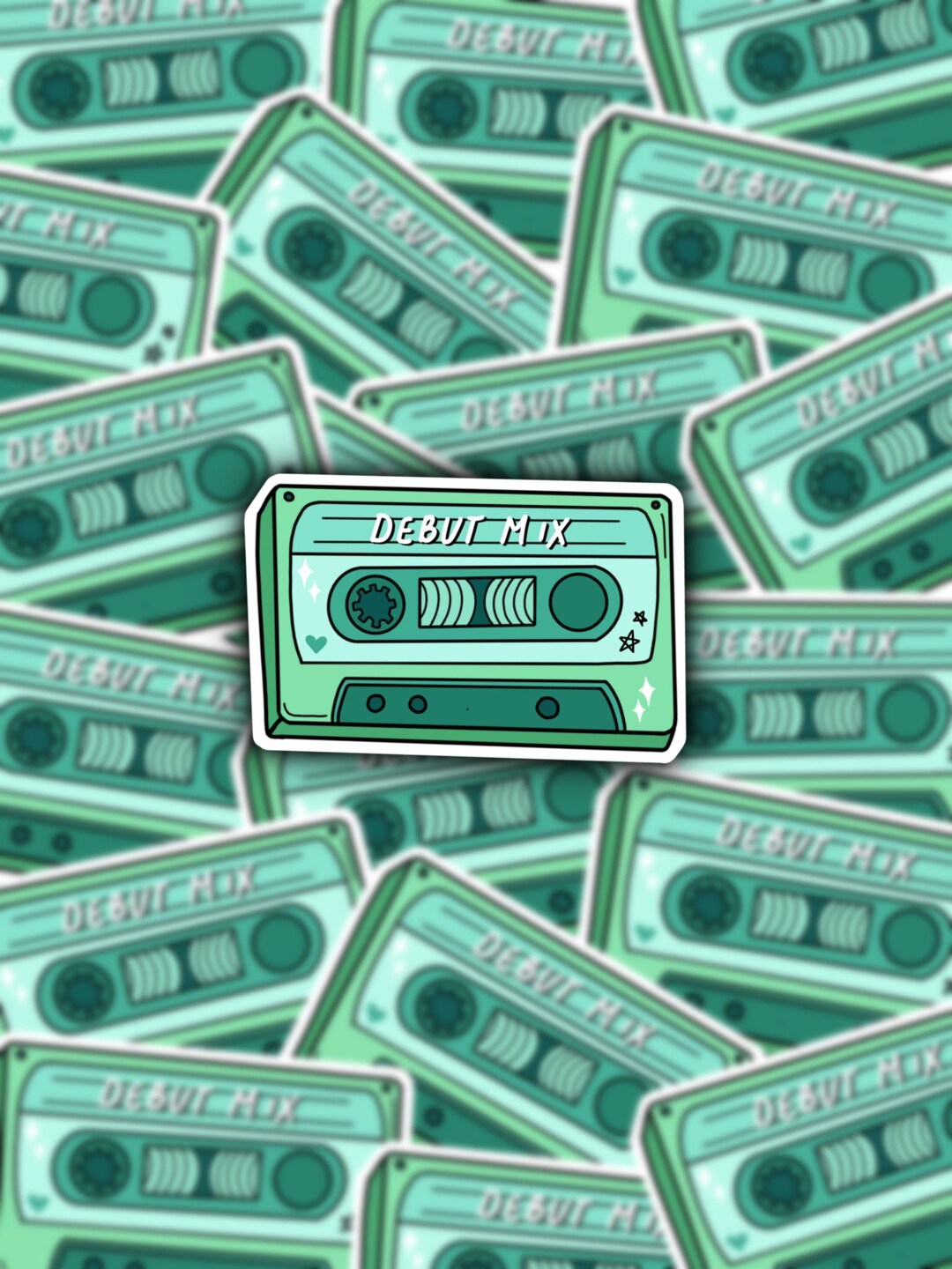 Debut Mix Cassette Tape TS Glossy Sticker - Etsy