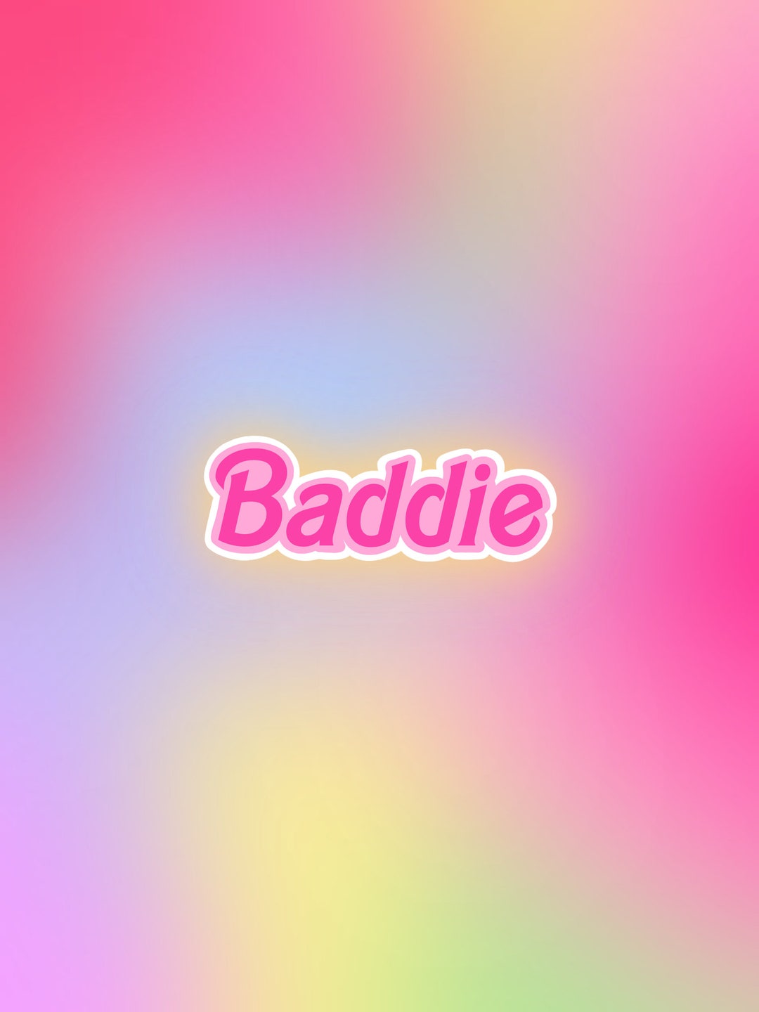 Baddie Barbie Cute Pink Glossy Vinyl Sticker - Etsy