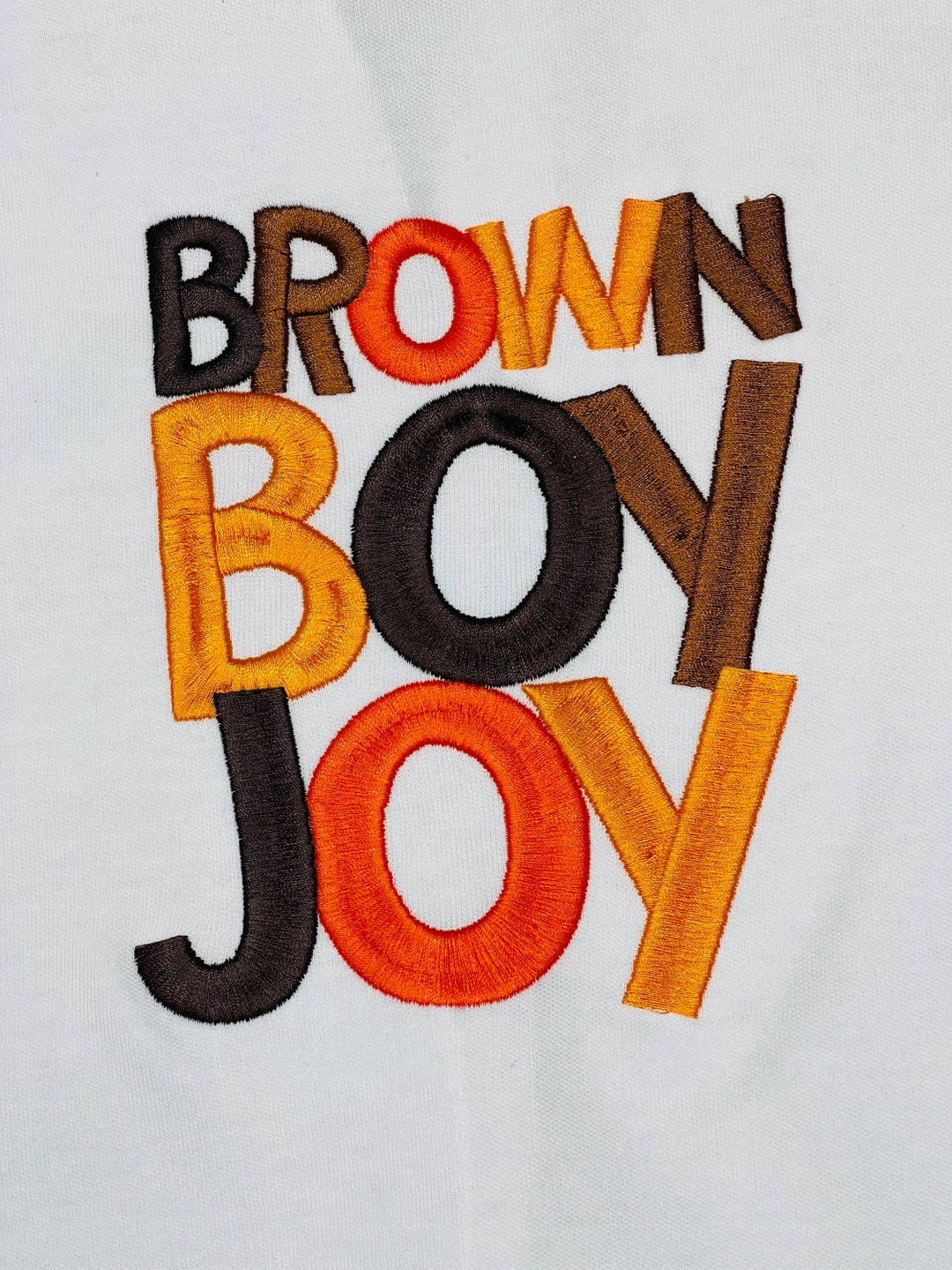 Embroidered Black Boy Tshirt or Sweatshirt Brown Boy Joy Embroidered ...