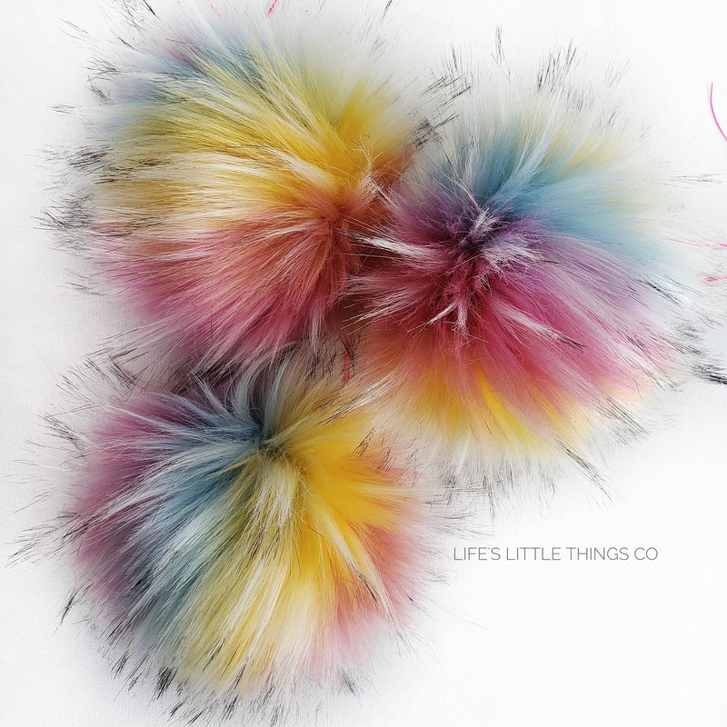 Faux Fur Pom Pom - Etsy