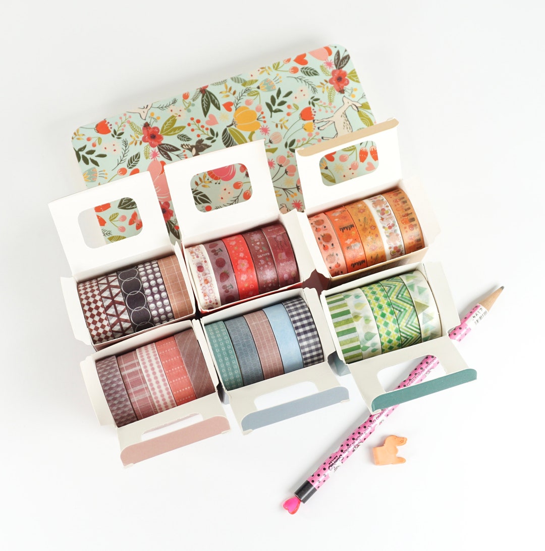 Washi Tape Set: 5 Rolls, Assorted Sizes & Patterns, 2 Meters Each Fun ...