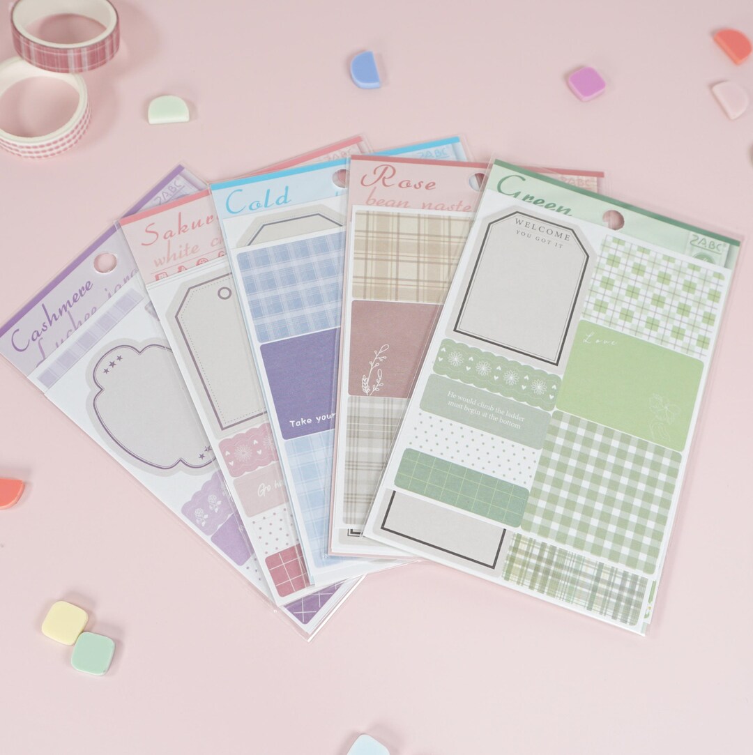 Colourful Planner Label Sticker Sheets, Sticker Notes, Organising ...