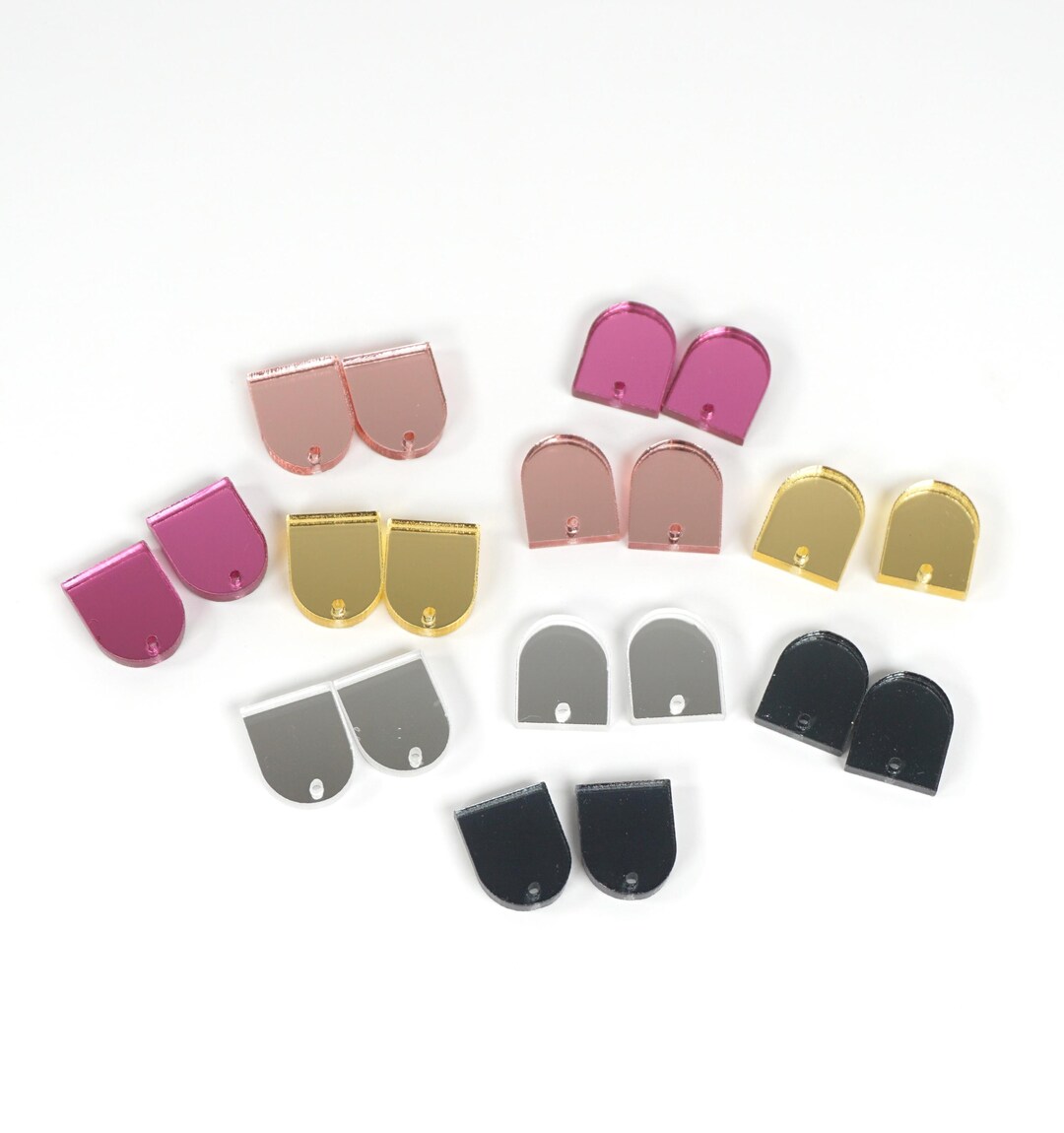 Mirror Acrylic Arch Stud Toppers: Laser Cut DIY Earring Shapes - Etsy