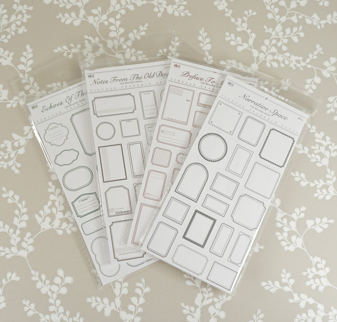 Vintage Look Tearable Label Tags, for Junk Journal Scrapbooking Collage ...
