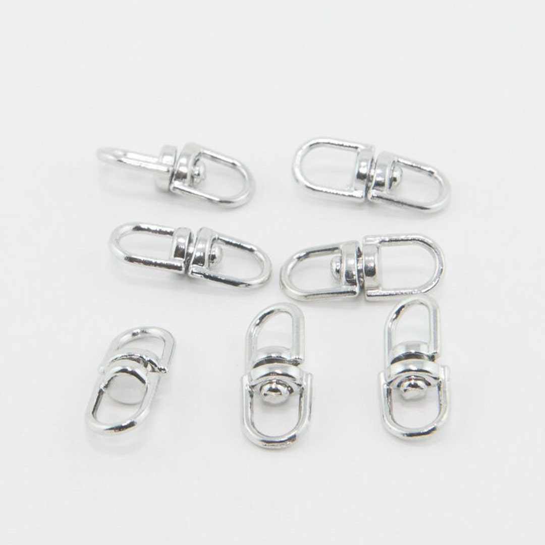 Double Loop Swivel Connector Clasp for Keychain and Key Ring, Swivel ...