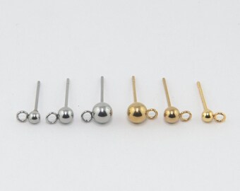Ball Stud With Loop | Etsy