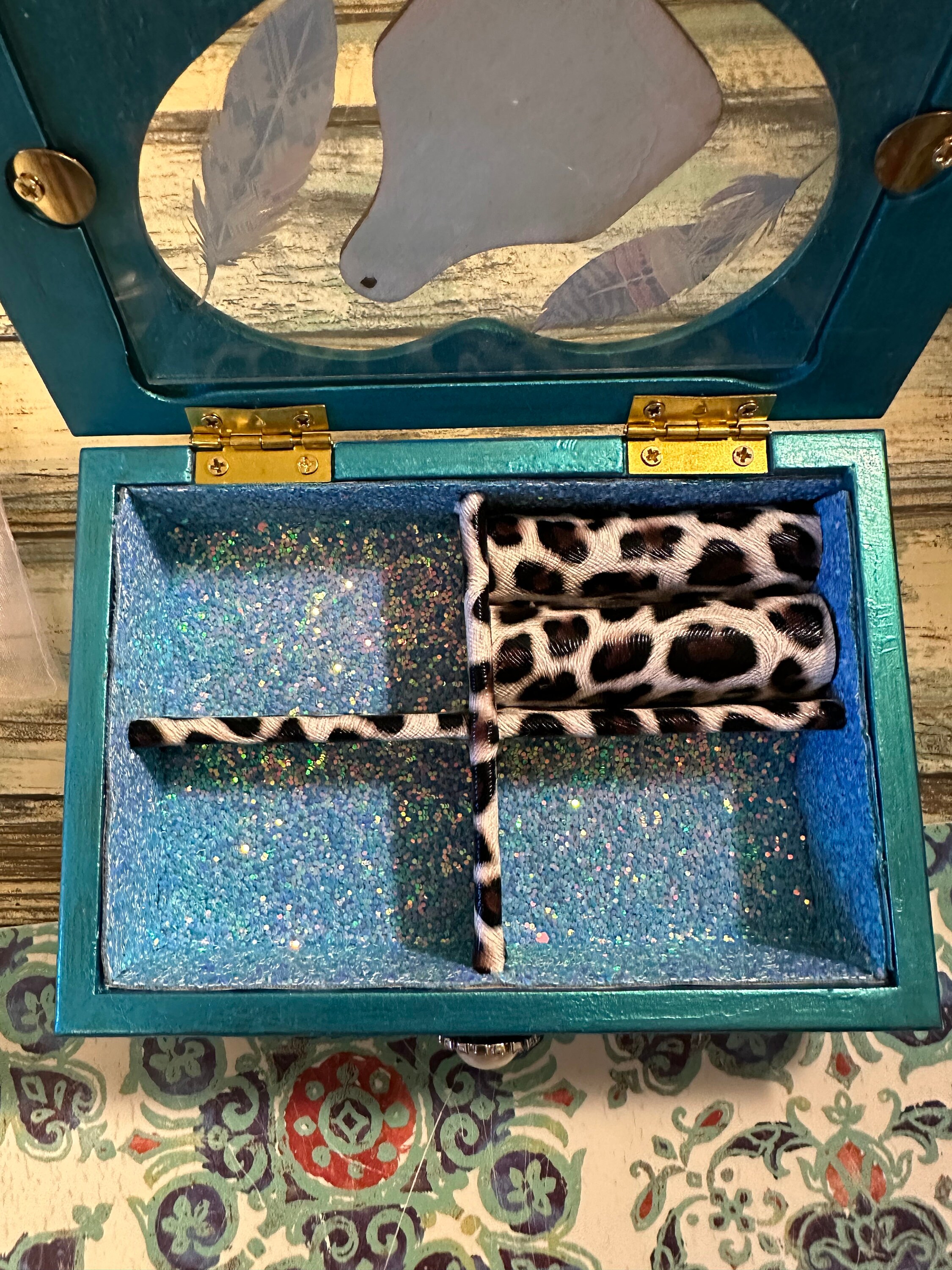 Upcycled Reworked Repaint Western Cowgirl Jewelry Box Small 4x6x2 Cute ...