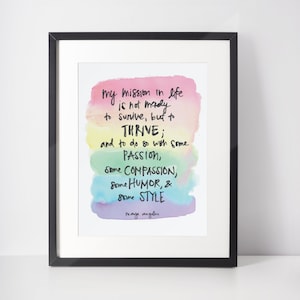 Maya Angelou Print. Printable Wall Art. Instant Download. Home Decor ...