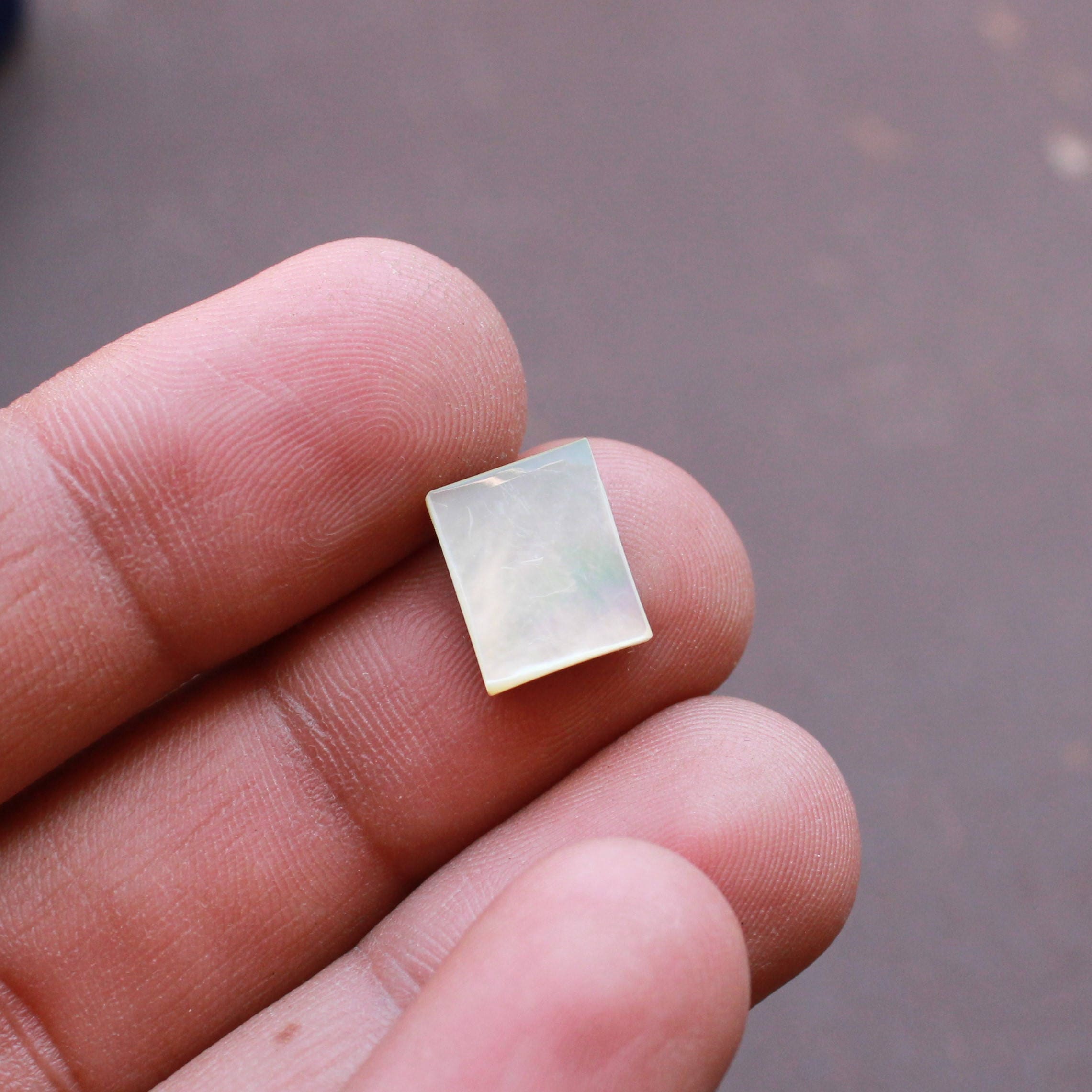Natural White Mother of Pearl Rectangle Shape Calibrated Cabochon for ...